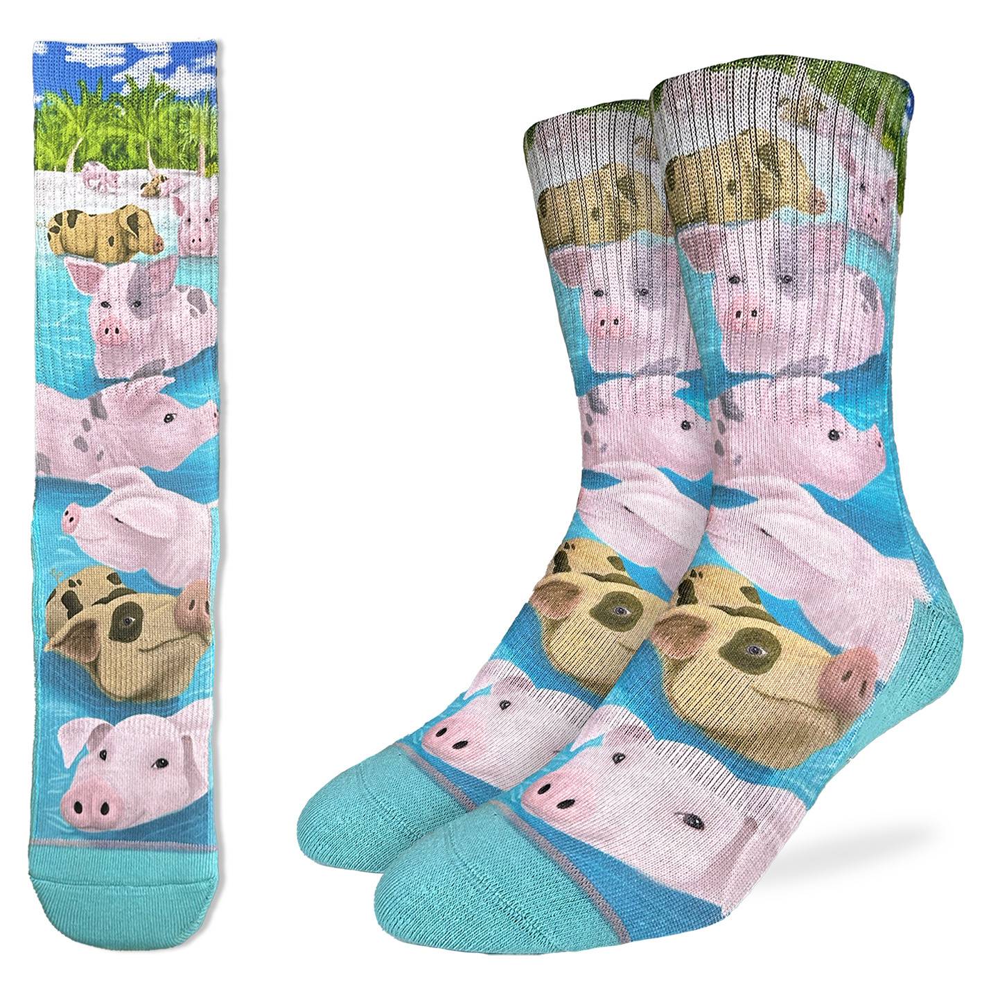 Men's Swimming Pigs Socks – Good Luck Sock
