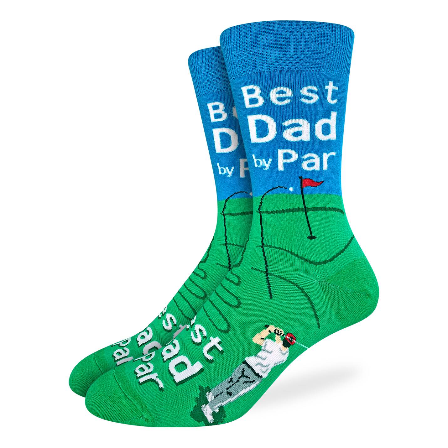 Men's Best Dad By Par Socks | Designed in Canada – Good Luck Sock