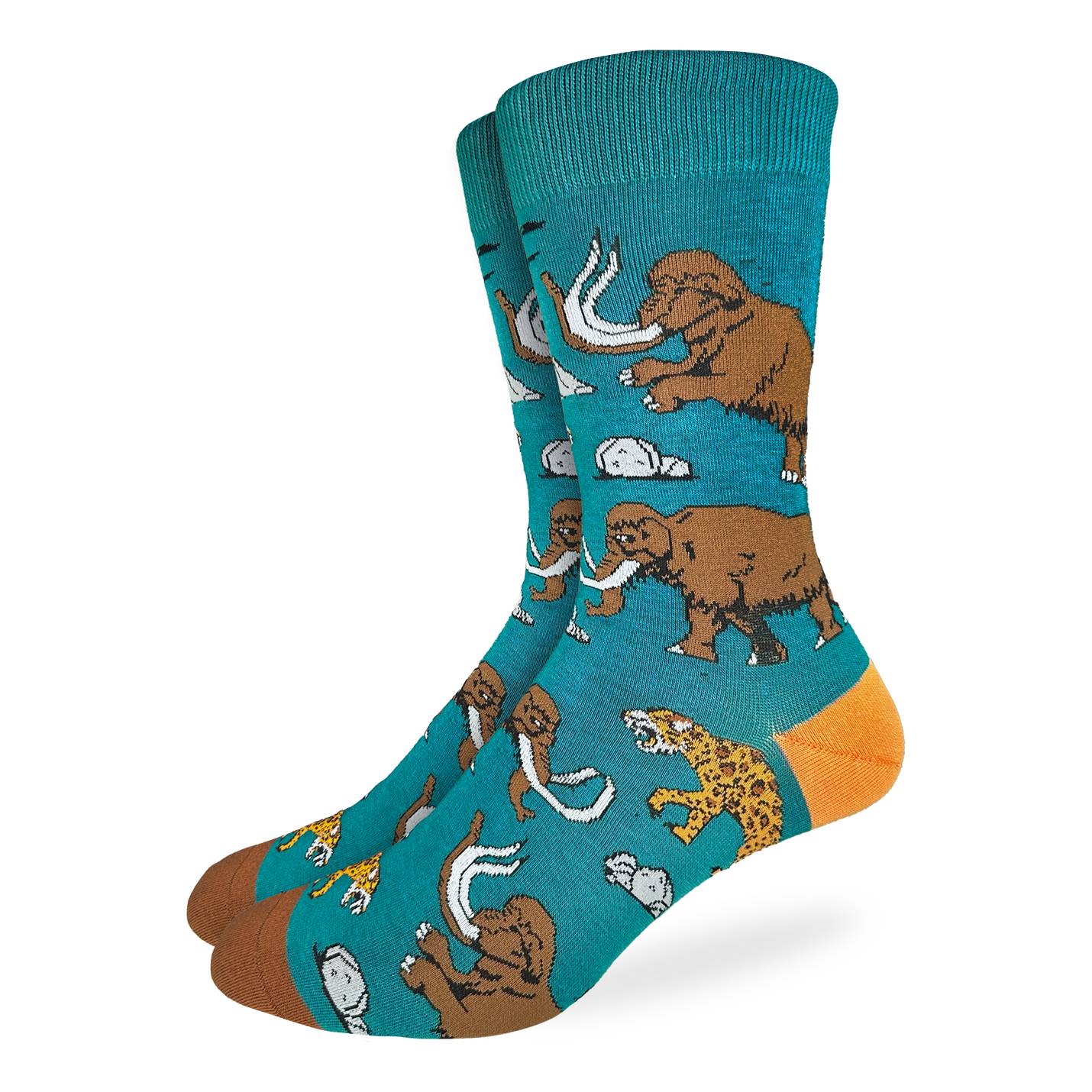 Men's Mammoth And Sabre Tooth Tiger Socks – Good Luck Sock