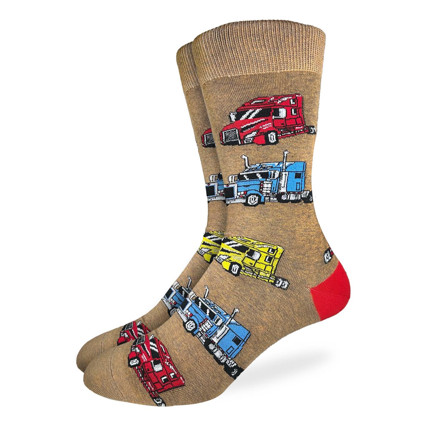 Men's Big & Tall Semi-truck Socks | Designed in Canada – Good Luck Sock