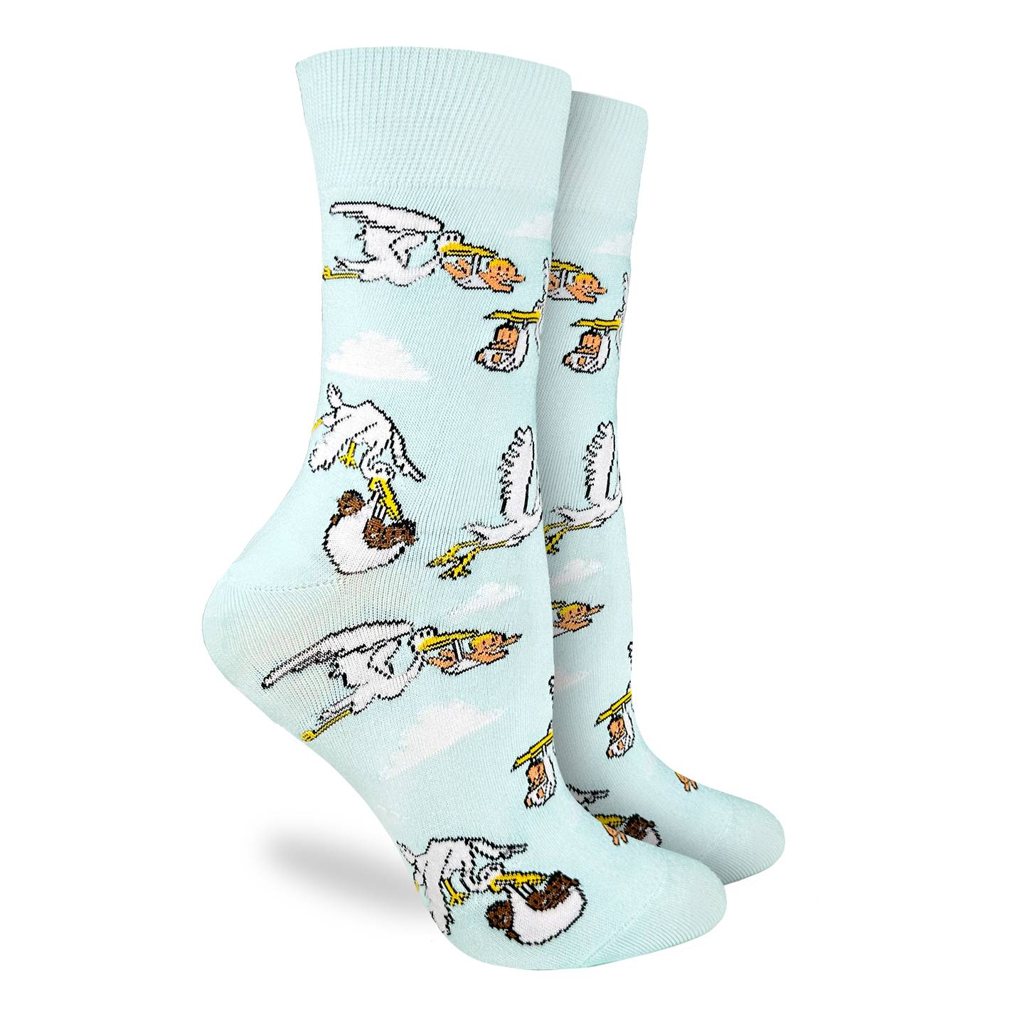 Women's Storks and Babies Socks – Good Luck Sock