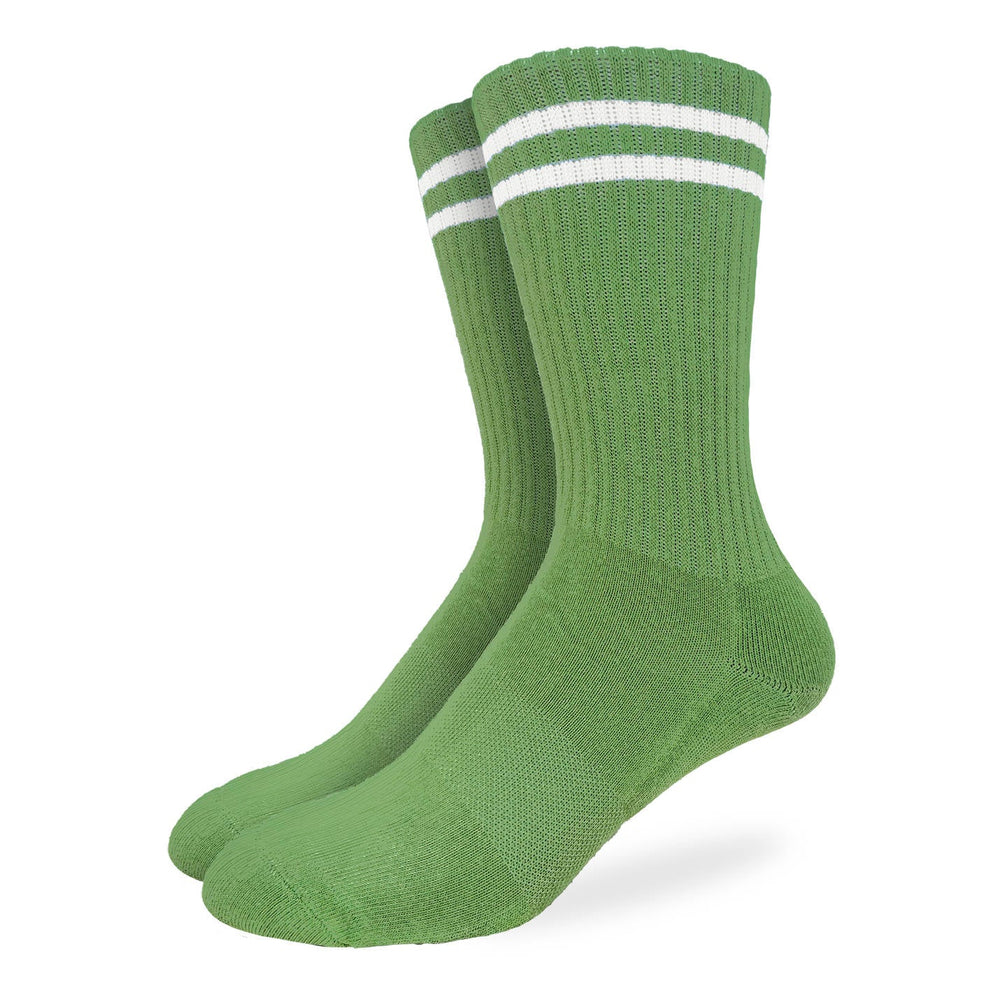 Men's Athletic Socks, Leaf Green | Designed in Canada – Good Luck Sock