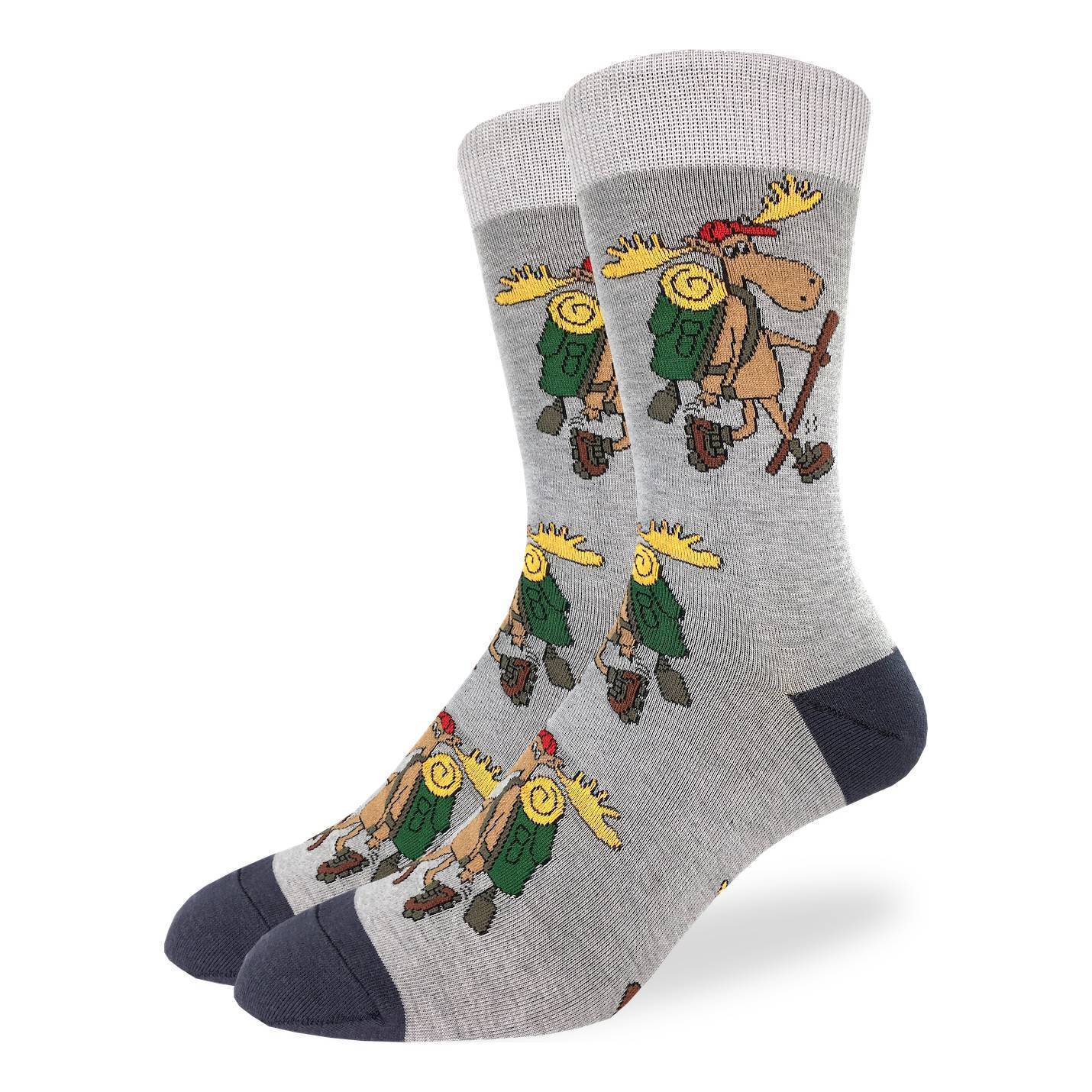 Men's Hiking Moose Socks | Designed in Canada – Good Luck Sock