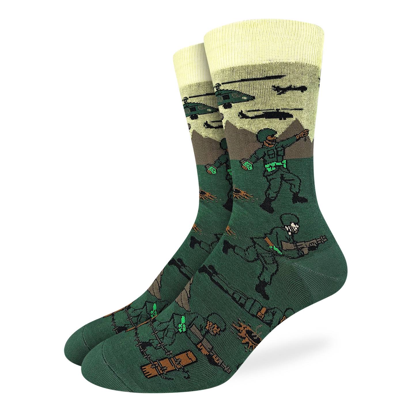 Men's Soldiers in Battle Socks | Designed in Canada – Good Luck Sock
