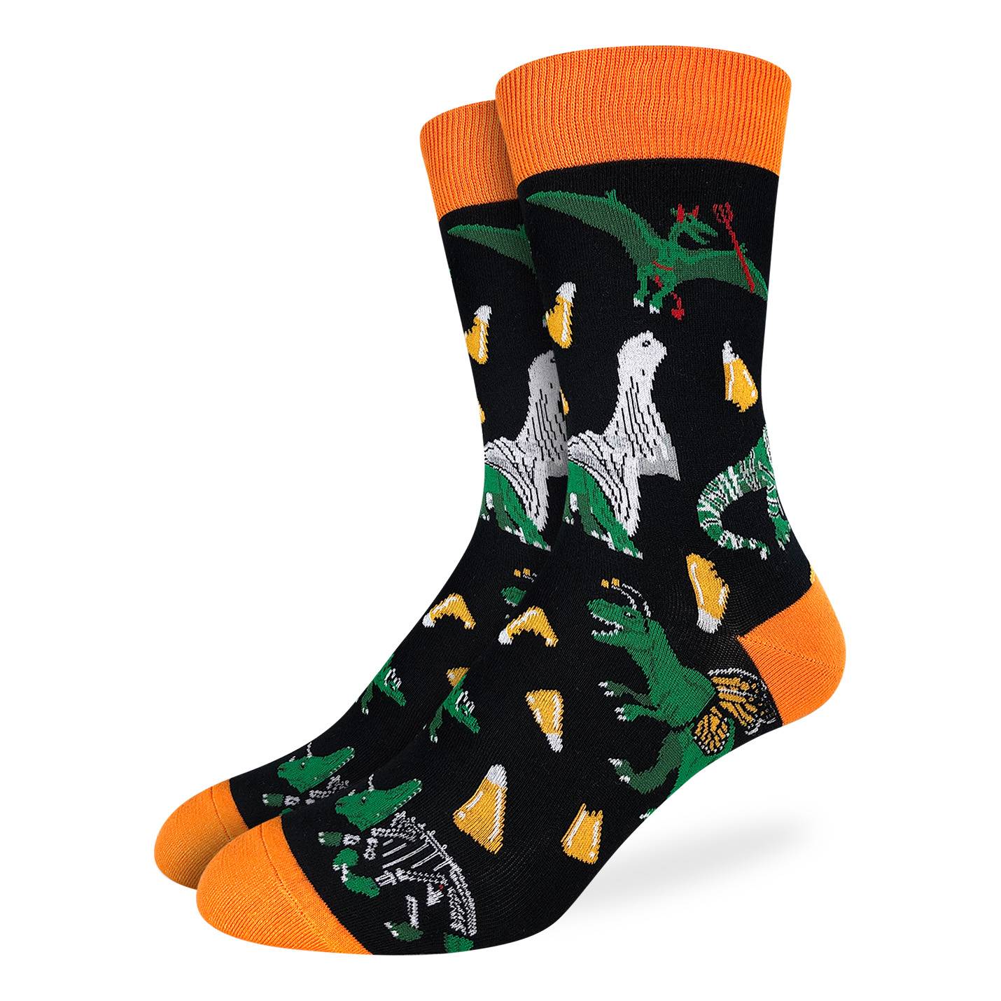 Men's Halloween Dinosaurs Socks | Designed in Canada – Good Luck Sock