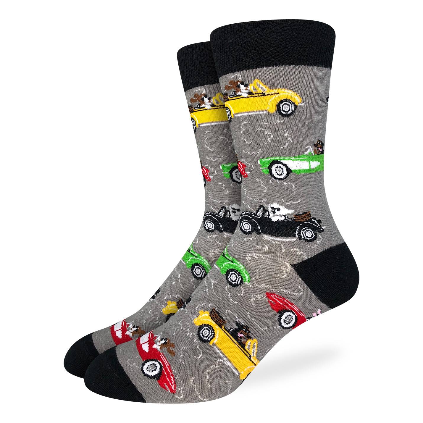 Men's Dogs Driving Cars Socks | Designed in Canada – Good Luck Sock