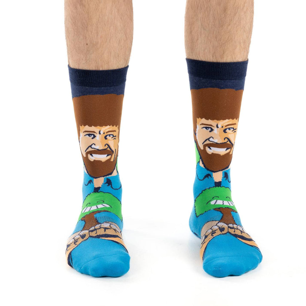 Men's Bob Ross, Happy Little Tree Socks – Good Luck Sock