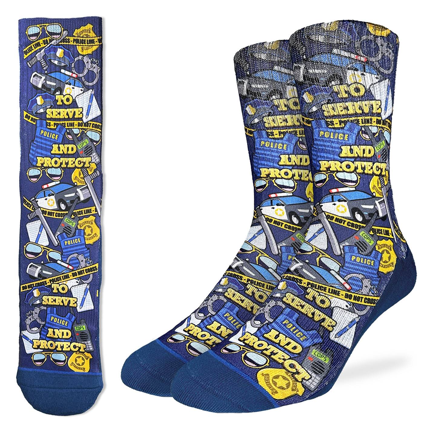 Men's Police, To Serve and Protect Socks | Designed in Canada – Good ...