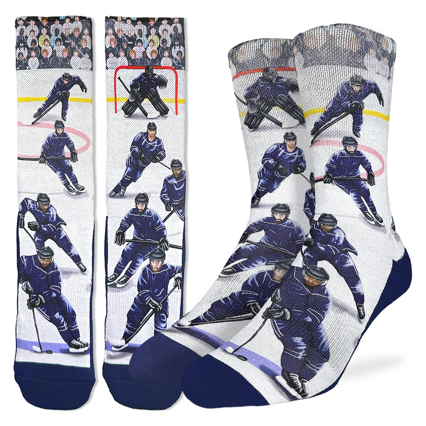 Men's Ice Hockey Players, Blue Socks | Designed in Canada – Good Luck Sock