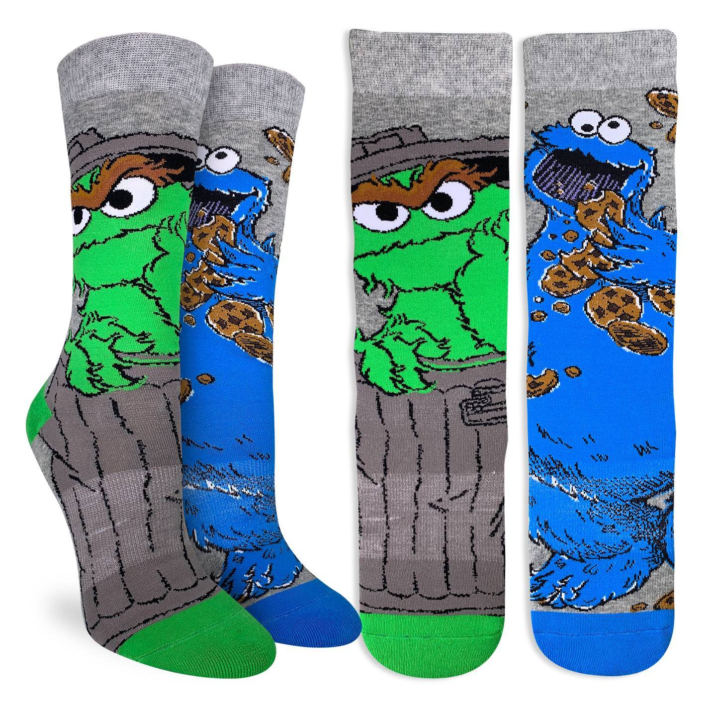 Women's Sesame Street, Oscar and Cookie Monster Socks | Designed in ...