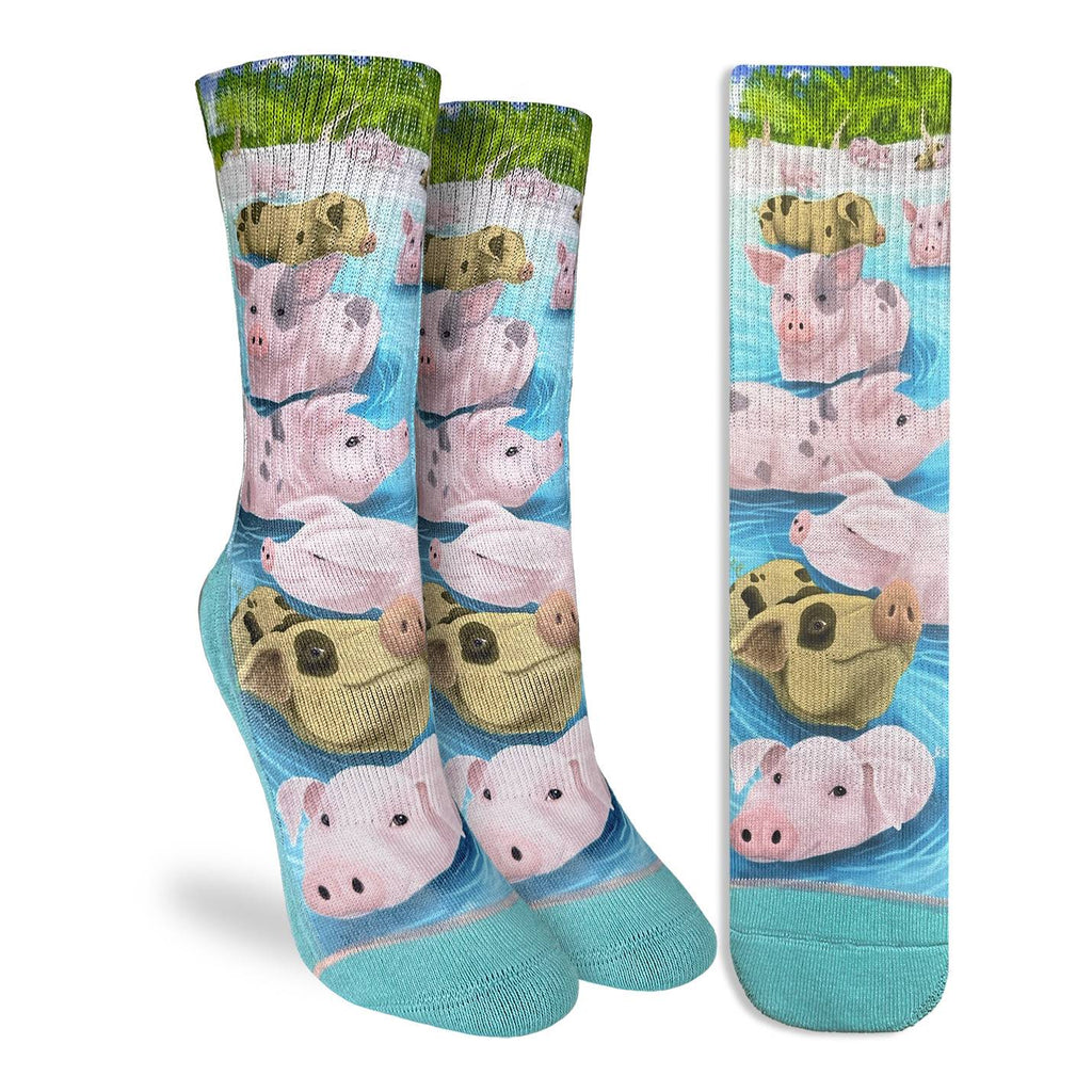 Women's Swimming Pigs Socks – Good Luck Sock