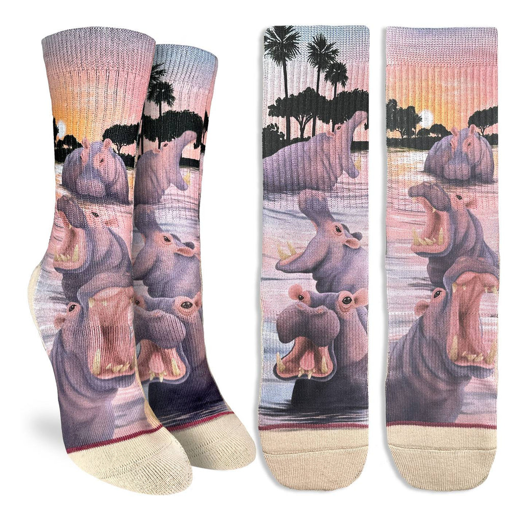 Women's Bloat of Hippopotamus Socks – Good Luck Sock